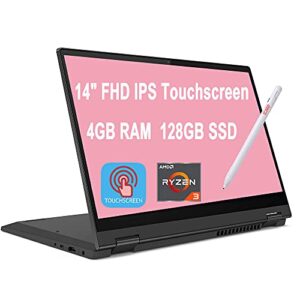 lenovo flex 5 2 in 1 laptop computer 14″ fhd ips touchscreen amd quad-core ryzen 3 4300u (beats i5-10210u) 4gb ddr4 128gb ssd dolby audio webcam win 10 + pen