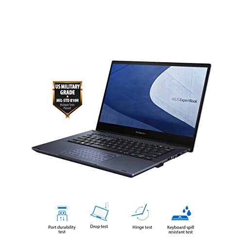 ASUS ExpertBook B5 Thin & Light Flip Business Laptop, 14” FHD, Intel Core i7-1195G7, 1TB SSD, 16GB RAM, All Day Battery, Enterprise-Grade Video Conference, NumberPad, Win 11 Pro, B5402FEA-XS75T