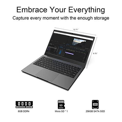 14.0" FHD Laptop Computer Intel Core i5-8279U Processor (up to 4.1 GHz) 8GB DDR4 RAM 256GB SSD Windows 10 Home Ultra Slim, Notebook Computer with Lens Anti-Peep Design, Webcam, WiFi, and Bluetooth 5.1