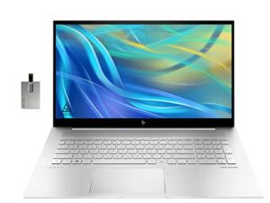 hp 2022 envy 17.3″ fhd touchscreen 300-nits laptop, 12th gen intel core i7- 1255u, 32gb ram, 2tb pcie ssd, backlit keyboard, intel iris xe graphics, wind 11 pro, natural silver, 32gb usb card