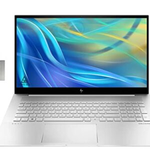 HP 2022 Envy 17.3" FHD Touchscreen 300-Nits Laptop, 12th Gen Intel Core i7- 1255U, 32GB RAM, 2TB PCIe SSD, Backlit Keyboard, Intel Iris Xe Graphics, Wind 11 Pro, Natural Silver, 32GB USB Card