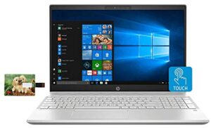 hp pavilion 15 laptop computer, 10th gen intel quad core i5-1035g1, 15.6″ hd ips touchscreen, 16gb ram, 1tb m.2 ssd, wi-fi 5, webcam, b&o audio, usb-c, hdmi, windows 10 pro, 32gb usb card