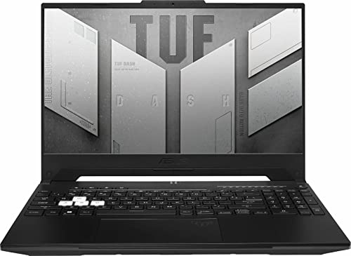 Asus TUF Dash 15.6" 144Hz FHD Gaming Laptop | 12th Generation Core i7-12650H | NVIDIA GeForce RTX 3070 | Backlit Keyboard | Windows 11 (Black, 16GB DDR4 | 512GB SSD)