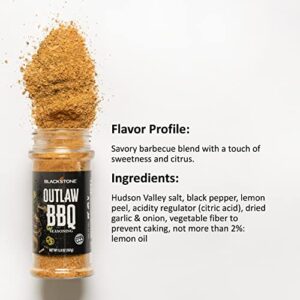 Blackstone 4160 Outlaw BBQ Powder for Beef, Poulty, Pork, Chicken, Fries, Steaks Tasty Spices with Sweetness and Citrus, All-Purpose Cooking Grilling Barbecue Seasoning, 5.9 Oz, Multicolored