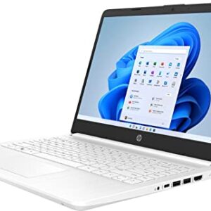 2022 HP Stream 14inch Laptop, Intel Celeron N4020 Dual-Core Processor, 4GB DDR4 Memory, 192GB Storage(64GB eMMC+128GB Card), Webcam, Bluetooth,1-Year Microsoft 365, Win10 S, Snow White | TGCD Bundle