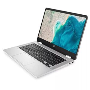 HP 2023 Convertible 2-in-1 Chromebook, 14" HD IPS Touchscreen, Intel Celeron up to 2.75GHz, 4GB Ram, 64GB SSD, 4K Graphics, Super-Fast 6th Gen WiFi, Dale Silver, Chrome OS(Renewed) (Dale Silver)