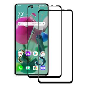 for lg k92 5g screen protector protective film，[2pack] hd full coverage scratch resistant screen tempered glass for lg k92