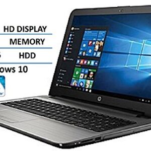 2017 HP 15.6" HD High Performance Laptop PC, Intel Pentium Quad-Core Processor, 8GB DDR4 RAM 500GB HDD DVD +/- RW 8.5-Hour Battery Life WIFI HDMI Webcam Windows 10, Silver