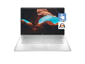 hp 17 light thin touchscreen laptop, 17.3inch display, ryzen 5 5500u (>i7-1065g7) (4.0ghz,6-core), amd radeon graphics, type-c, long battery life, win11,w/hdmi cable (12gb ram | 1tb hdd), silver