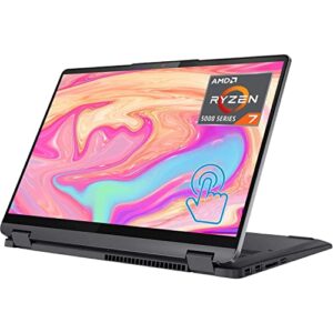 lenovo flex 5 2-in-1 laptop, 14″ 2.2k (2240 x 1400) ips touchscreen display, amd ryzen 7 5700u (beats i9-10885h), backlit keyboard, fingerprint reader, windows 11 (16gb ram | 2tb pcie ssd)