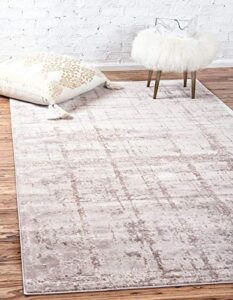 unique loom uptown collection by jill zarin collection textured modern beige area rug (9′ 0 x 12′ 0)