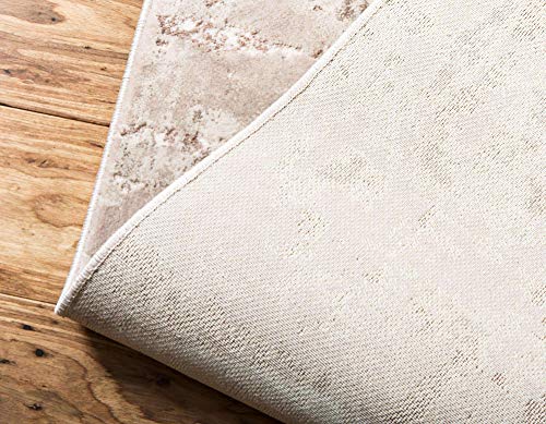 Unique Loom Uptown Collection by Jill Zarin Collection Textured Modern Beige Area Rug (9' 0 x 12' 0)