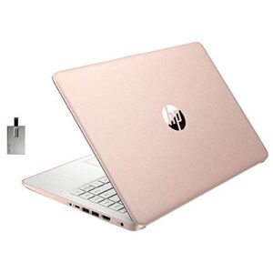 2021 hp stream 14″ hd laptop computer, intel celeron n4020 processor, 4gb ram, 64gb emmc, hd audio, hd webcam, intel uhd graphics 600, 1 year office, hdmi, win 10s, rose gold, 32gb snowbell usb card