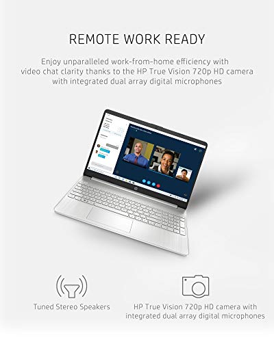 HP 15 Laptop, AMD Ryzen 3 3250U Processor, 8 GB RAM, 256 GB SSD Storage, 15.6-inch HD Micro-edge Display, Windows 10 Home, Long-Lasting Battery, HP Fast Charge, 720p Webcam (15-ef1021nr, 2020)