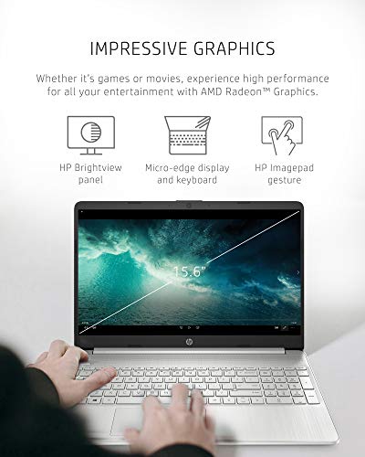 HP 15 Laptop, AMD Ryzen 3 3250U Processor, 8 GB RAM, 256 GB SSD Storage, 15.6-inch HD Micro-edge Display, Windows 10 Home, Long-Lasting Battery, HP Fast Charge, 720p Webcam (15-ef1021nr, 2020)