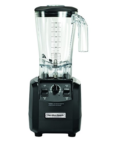 Hamilton Beach Commercial HBH550 The Fury Blender, 3 hp, 2 Speeds, Pulse, 64 oz./1.8 L Cutter Assembly Polycarbonate Container, 18.04" Height, 8.89" Width, 8.07" Length, Black