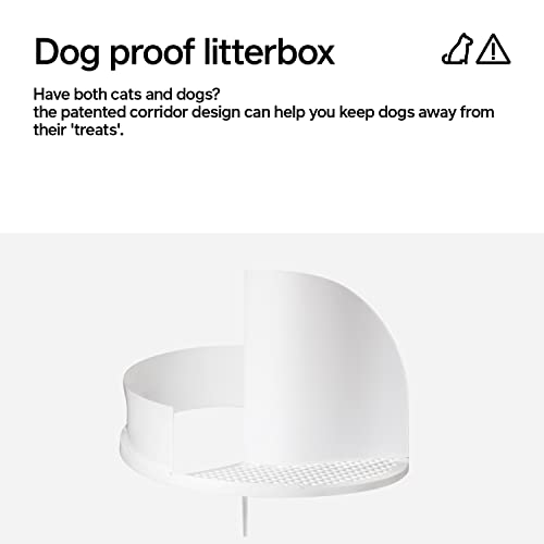 pidan Igloo Cat Litter Box Dome Litter Box Extra Large Igloo Litter Box Dog Proof Kitty Litter Box Furniture with Modern Minimalist Design, Litter Box Furniture Dot Design Award 2016