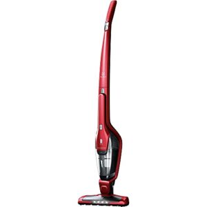 electrolux ergorapido stick, lightweight cordless vacuum with led nozzle lights and turbo power battery, for removing pet hair from carpets and hard floors, in, chili red