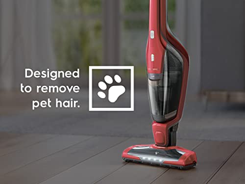 Electrolux Ergorapido Stick, Lightweight Cordless Vacuum with LED Nozzle Lights and Turbo Power Battery, for Removing Pet Hair from Carpets and Hard Floors, in, Chili Red