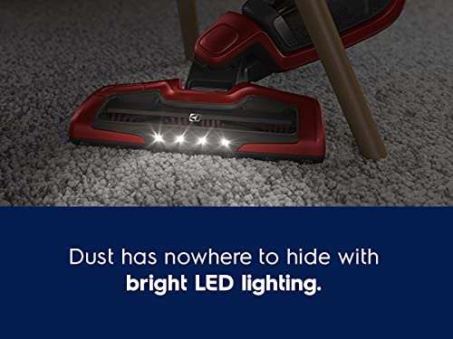 Electrolux Ergorapido Stick, Lightweight Cordless Vacuum with LED Nozzle Lights and Turbo Power Battery, for Removing Pet Hair from Carpets and Hard Floors, in, Chili Red