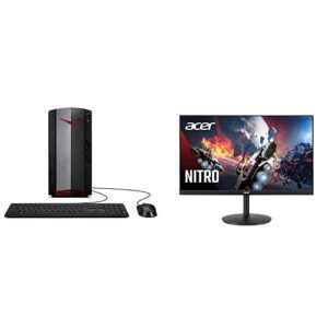 acer nitro 50 n50-640-ua91, 12th gen intel core i5-12400f, nvidia geforce gtx 1650, 8gb ddr4, 512gb ssd, wi-fi 6e, windows 11 home nitro xv272u vbmiiprx 27″ wqhd ips, overclock to 170hz