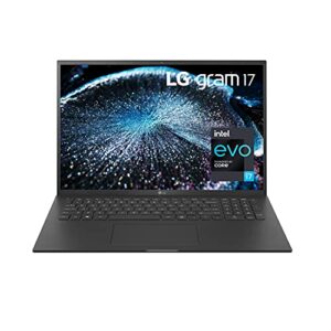 lg gram 17z90p laptop 17″ ips ultra-lightweight, (2560 x 1600), intel evo 11th gen core i7 , 16gb ram, 2tb ssd, upgradeable windows 10 home, alexa built-in, 2x usb-c, hdmi, usb-a – black