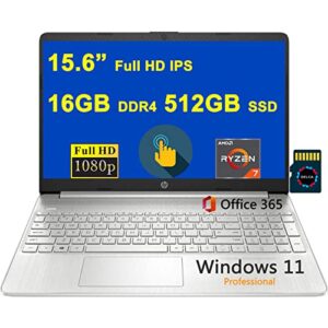 hp 15 laptop business laptop computer i 15.6” diagonal full hd ips multitouch i amd 8-core ryzen 7 4700u (>i7-10710u) i 16gb 16gb ddr4 i 512gb ssd hp laptop hp 15 business laptop multitouch