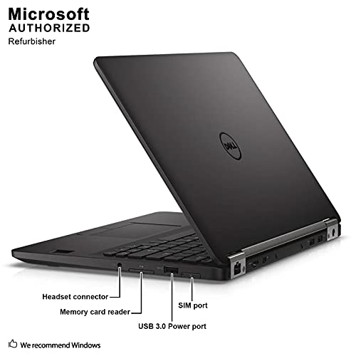 Fast Dell Latitude E7270 UltraBook Business Laptop Notebook (Intel Core i7-6600U, 8GB Ram, 256GB SSD, HDMI, WiFi, Bluetooth) Win 10 Pro (Renewed)