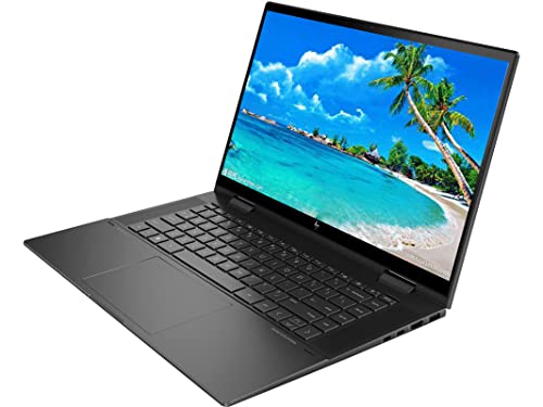 HP 2022 Envy x360 2-in-1 15.6" FHD Touch Screen Laptop, AMD Ryzen 5 5625U, 16GB RAM, 1TB SSD, AMD Radeon Graphics, FHD Camera, Amazon Alexa, Backlit Keyboard, Windows 11, Black, 32GB USB Card