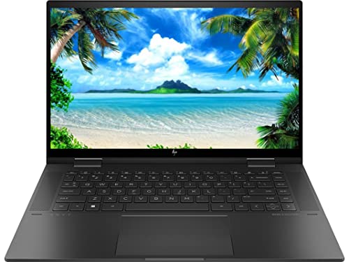 HP 2022 Envy x360 2-in-1 15.6" FHD Touch Screen Laptop, AMD Ryzen 5 5625U, 16GB RAM, 1TB SSD, AMD Radeon Graphics, FHD Camera, Amazon Alexa, Backlit Keyboard, Windows 11, Black, 32GB USB Card