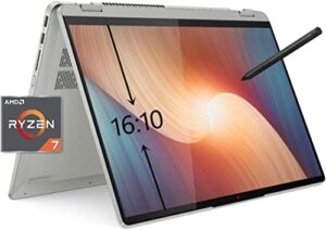 lenovo ideapad flex 5 2-in-1 laptop, 16″ (1920 x 1200) 16:10 ips touchscreen, amd ryzen 7 5700u, digital pen, fhd webcam, fingerprint, windows 11, w/mouse pad (16gb ram | 1tb pcie ssd)