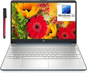 hp 15 15.6″ fhd business laptop computer, hexa-core amd ryzen 5 5500u (beat i5-1135g7), 16gb ddr4 ram, 512gb pcie ssd, 802.11ac wifi, bluetooth 4.2, spruce blue, windows 11 pro, broag 64gb flash drive