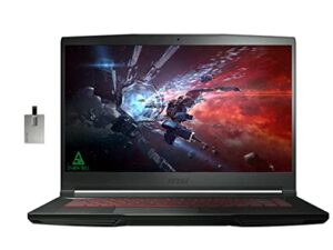 2022 msi gf63 thin gaming 15.6″ fhd laptop, intel core i5-10300h processor, 16gb ddr4 ram, 512gb pcie ssd, backlit keyboard, geforce gtx1650 max-q graphics, hdmi, win 10, black, 32gb usb card