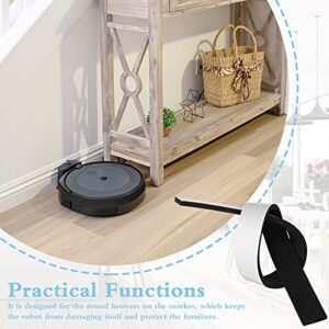 Robot Vacuum Bumper 4 Pieces Soft Bumper Sweeping Robot Bumper Protector Black Sweeping Robot Cover for Robot Furniture Vacuum Cleaner Home Office Restaurant Applications