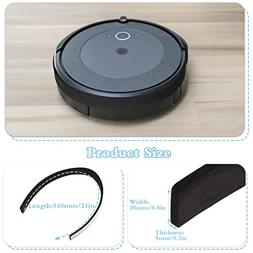 Robot Vacuum Bumper 4 Pieces Soft Bumper Sweeping Robot Bumper Protector Black Sweeping Robot Cover for Robot Furniture Vacuum Cleaner Home Office Restaurant Applications