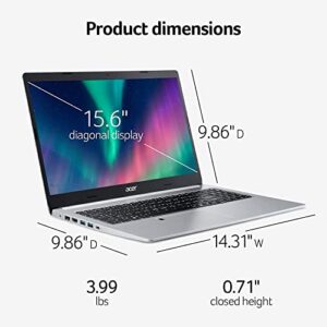 2022 Premium Acer Aspire 5 Slim Laptop, 15.6" FHD IPS, Quad-Core AMD Ryzen 3 3350U Processor(Upto 3.5GHz), 8GB DDR4 RAM, 128GB SSD,WiFi 6,Backlit KB, Fingerprint Reader,Windows 11 S+HubxcelAccessories