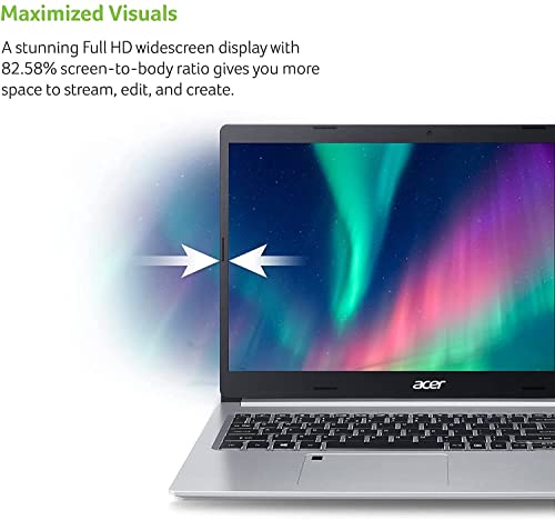 2022 Premium Acer Aspire 5 Slim Laptop, 15.6" FHD IPS, Quad-Core AMD Ryzen 3 3350U Processor(Upto 3.5GHz), 8GB DDR4 RAM, 128GB SSD,WiFi 6,Backlit KB, Fingerprint Reader,Windows 11 S+HubxcelAccessories