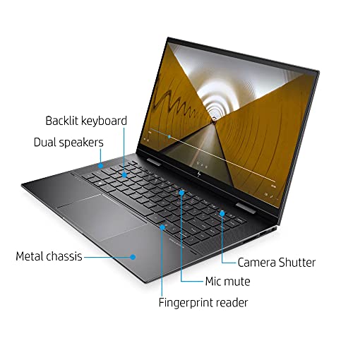 2022 HP Envy 2-in-1 Laptop 15.6 inch FHD Touchscreen 6-Core AMD Ryzen 5 5500U Radeon Graphics 16GB DDR4 512GB NVMe SSD WI-FI 6 Win 11 Pro Fingerprint Backlit Keyboard w/ 32GB USB Drive