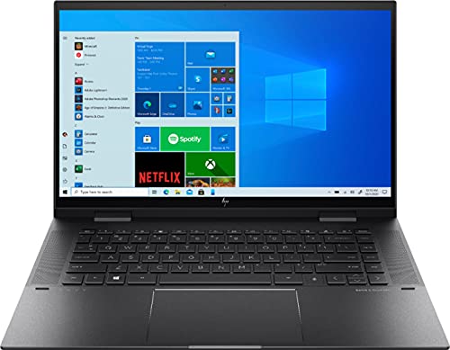 2022 HP Envy 2-in-1 Laptop 15.6 inch FHD Touchscreen 6-Core AMD Ryzen 5 5500U Radeon Graphics 16GB DDR4 512GB NVMe SSD WI-FI 6 Win 11 Pro Fingerprint Backlit Keyboard w/ 32GB USB Drive