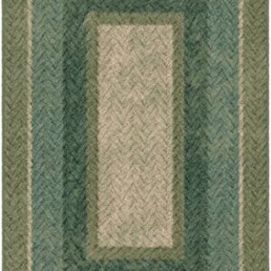 Brumlow Mills Muted Braided Print Home Indoor Area Rug for Living Room Decor, Dining, Kitchen Rug, or Bedroom Mat, 2'6" x 3'10", Green