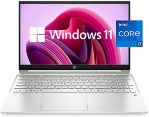 newest hp pavilion 15 laptop, 15.6” full hd display, intel core i7-1165g7 processor, backlit keyboard, fingerprint reader, wi-fi 6, natural silver (32gb ram | 1tb ssd, windows 11 home)