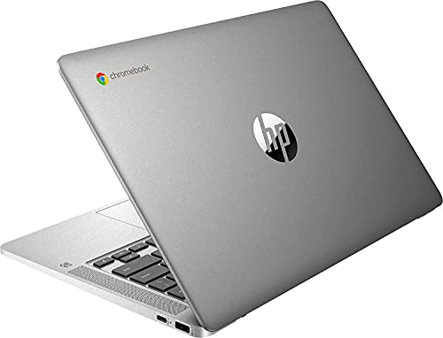 2021 HP Chromebook 14 Inch Full HD Display Laptop, Intel Celeron N4000 up to 2.6 GHz, 4GB RAM, 32GB eMMC, WiFi, Webcam, USB Type C, Chrome OS + TiTac Accessory (Zoom or Google Classroom Compatible)