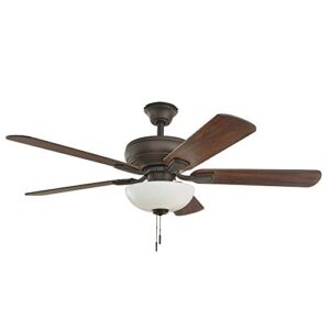 hampton bay rothley ii 52 in. bronze led ceiling fan with light kit