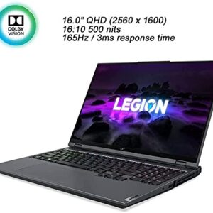 Lenovo Legion 5 Pro Gen 6 AMD Gaming Laptop, 16.0" QHD IPS 165Hz, Ryzen 7 5800H, GeForce RTX 3070 8GB, TGP 140W, Win 10 Home (32GB RAM | 2TB PCIE SSD)