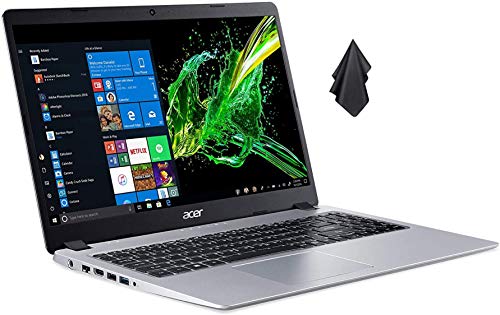 Acer Aspire 5 Slim Laptop Computer(2021 Newest), 15.6 inches Full HD IPS Display, AMD Ryzen 3 3200U, Vega 3 Graphics, 8GB DDR4 RAM, 256GB SSD, Backlit Keyboard, Windows 10 + Oydisen Cloth