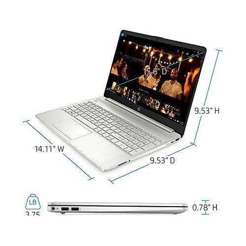 2021 HP 15.6" FHD Laptop Computer, AMD Athlon Silver 3050U Processor, 32GB DDR4 RAM, 1TB SSD, AMD Radeon Graphics, HD Webcam, HDMI, 1-Year Microsoft 365, Windows 10S, Silver, 32GB SnowBell USB Card