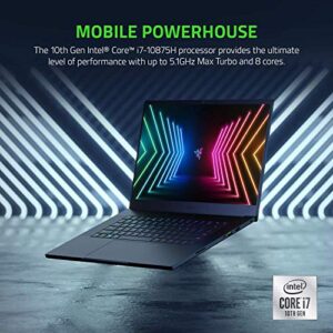 Razer Blade 15 Advanced Gaming Laptop 2021: Intel Core i7-10875H NVIDIA GeForce RTX 3080, 15.6” 360Hz Full HD 32GB RAM 1TB SSD - CNC Aluminum - Chroma RGB - Thunderbolt 3 (Renewed)