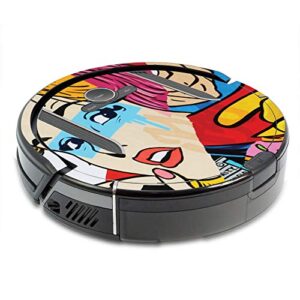 mightyskins skin compatible with shark ion robot r85 vacuum minimum coverage – cartoon mania | protective, durable, and unique vinyl wrap cover | easy to apply, remove | made in the usa