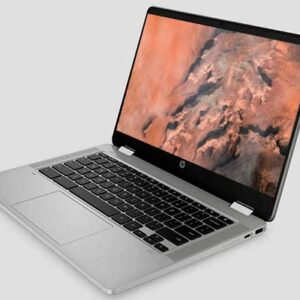 Newest HP 2-in-1 Convertible Chromebook, 14inch HD Touchscreen, Intel Processor Up to 2.80GHz, 4GB Ram, 64GB eMMC SSD, WiFi, Webcam, Chrome OS, (Renewed) (64GB) (Silver)