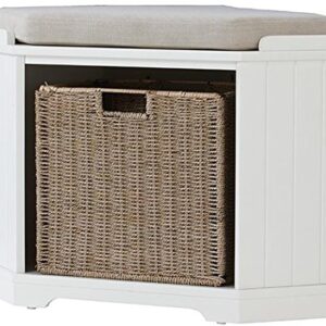 Home Decorators Collection Whitaker Corner Bench, 20" Hx28 Wx20 D, White